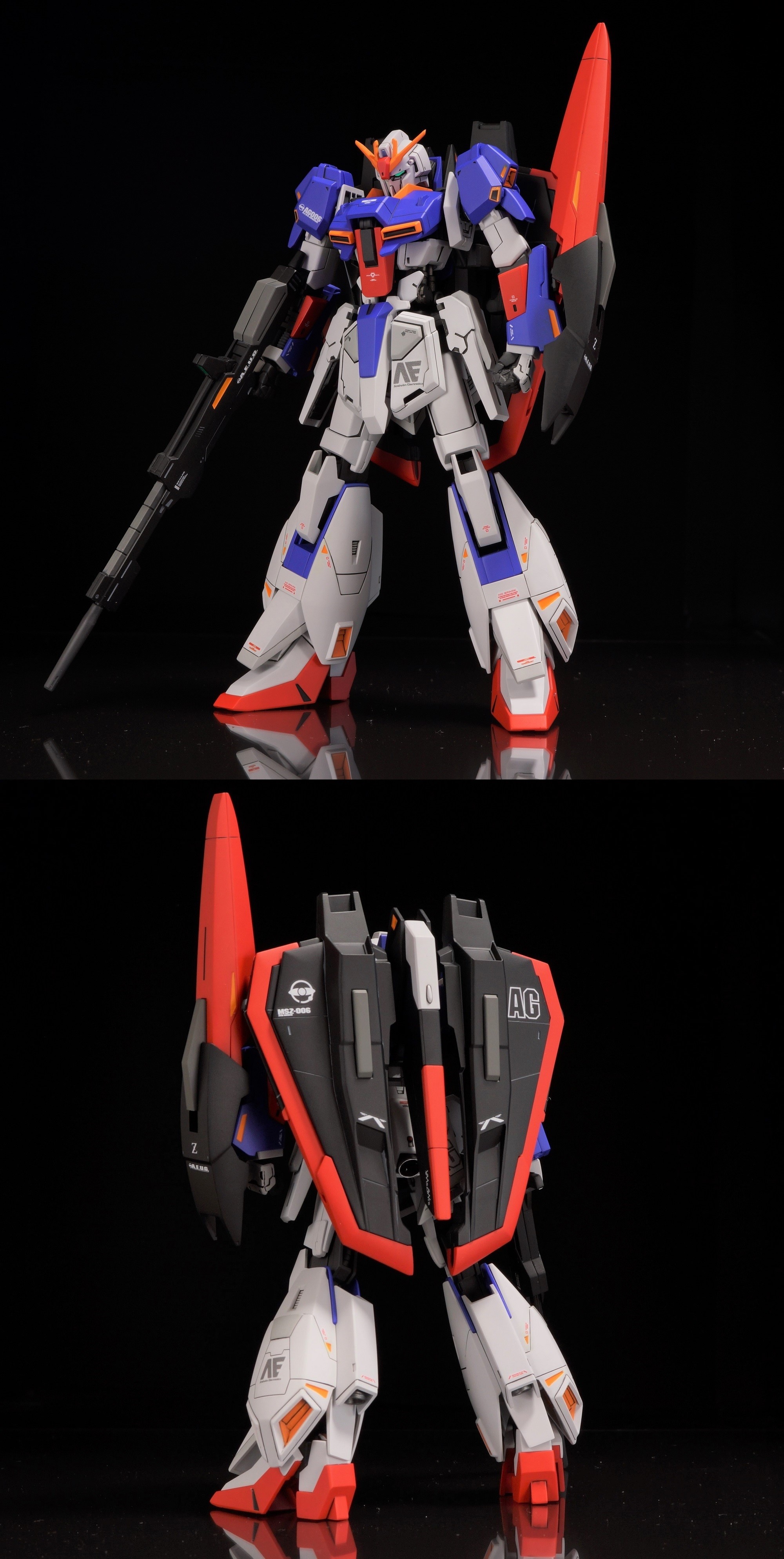 代購代標第一品牌－樂淘letao－HG 1/144 ゼータガンダム プレミアムバンダイ 限定 MSZ-006 Z GUNDAM 改修 全塗装済み 完成品 U.C.0088 機動戦士Zガンダム