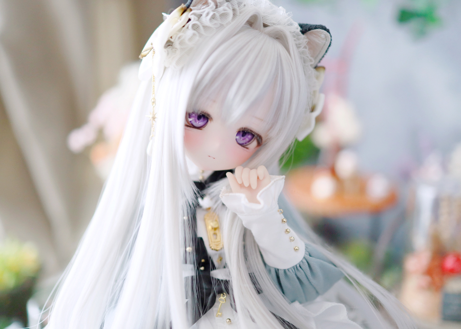 日本代購代標第一品牌【樂淘letao】－【わにわ】難あり DDH-01 カスタムヘッド セミホワイト肌＋アイ（紫） ※ソフビ盛りあり