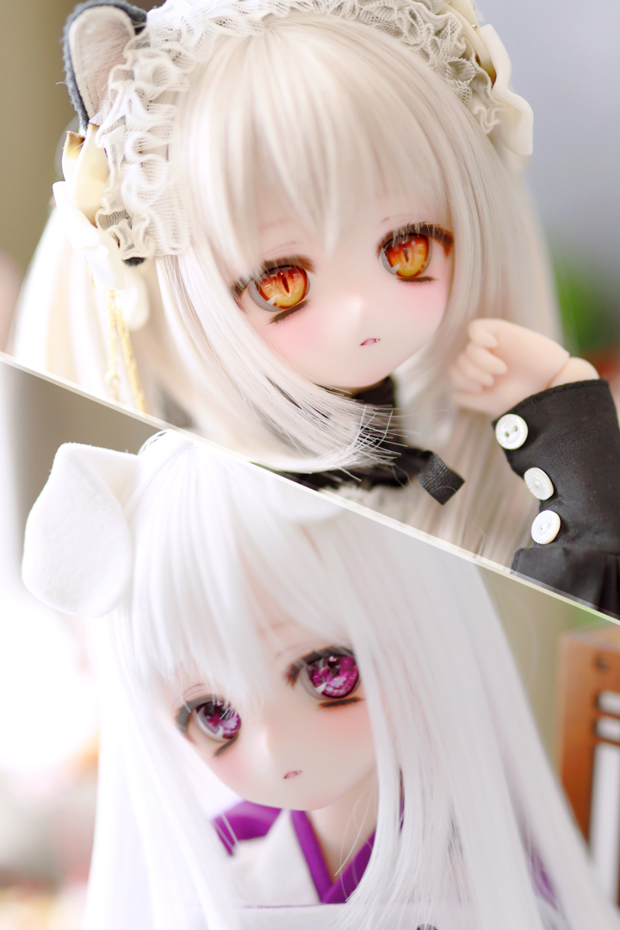 日本代購代標第一品牌【樂淘letao】－【わにわ】DDH-01 カスタムヘッド セミホワイト肌＋選べるアイ（金 or 紫）